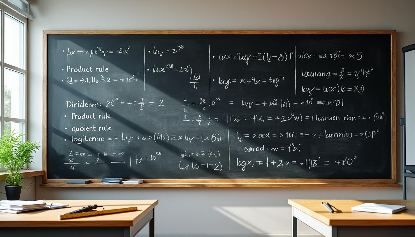 Mathbox : le tableau complet des dérivées fondamentales – Math School