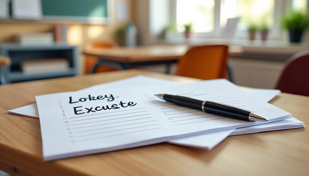 Modèles de mots d’excuse pour absence scolaire : exemples simples et ...